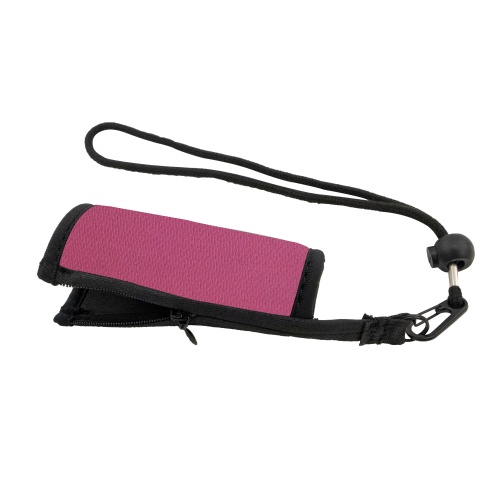 Soft Neoprene Crutch Grip Handle Covers With Wrist Strap - Pink